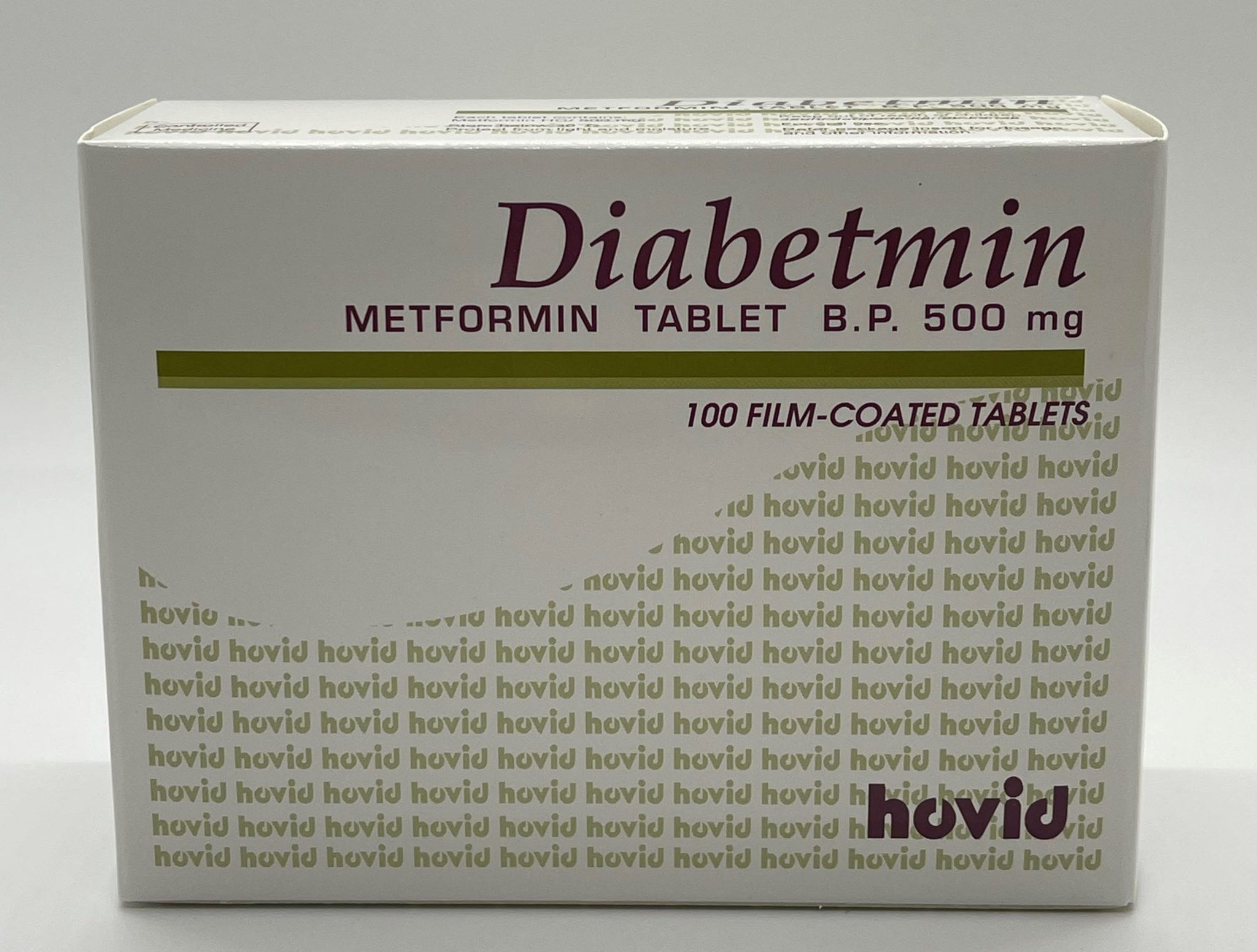 METFORMINE TABLET 500MG (DIABETMIN) HOVID -100ST DOOS:90 - SOMA PHARMA